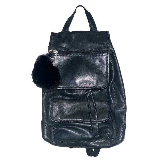 Fossil | Bags | Vintage Fossil Black Pebble Medium Size Backpack ...